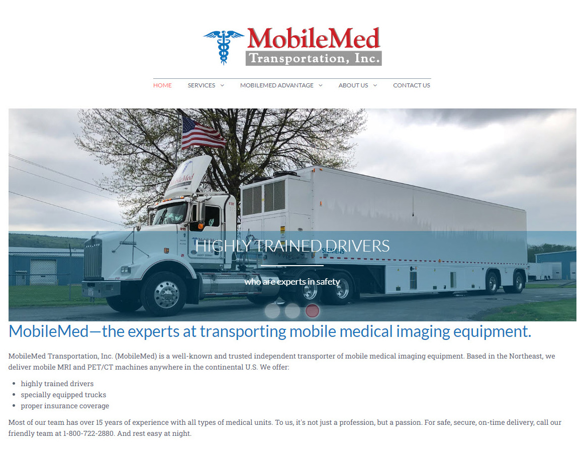 Mobile Med Transport Website Upgrade Project - Credence Web Services